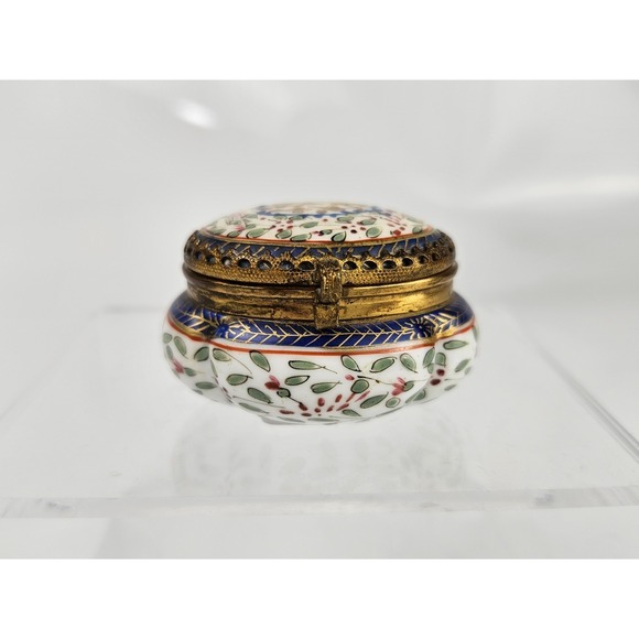 Holiday | Antique European Porcelain Trinket Box Ormolu Mounted Imari ...